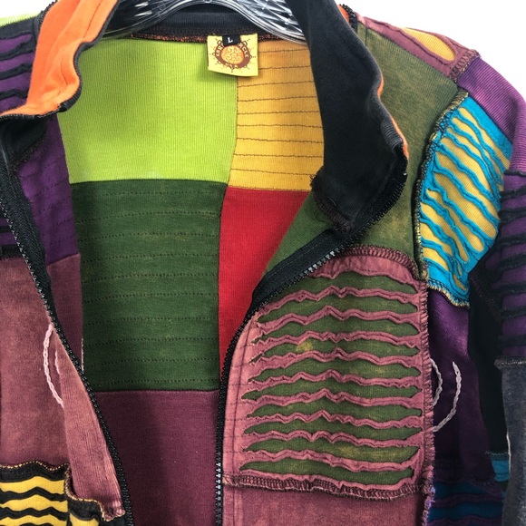 Karma Circle USA | Jackets & Coats | Karma Circle Usa Color Patched ...